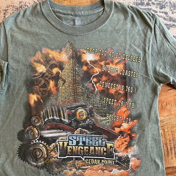 Shirts | Authentic Cedar Point Steel Vengeance Tshirt | Poshmark